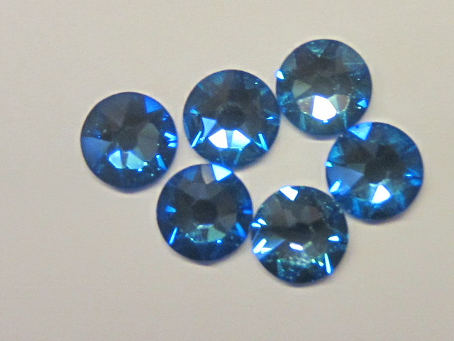 72 pcs. 20ss CRYSTAL ROYAL BLUE DelLITE FLATBACK European Rhinestones ...